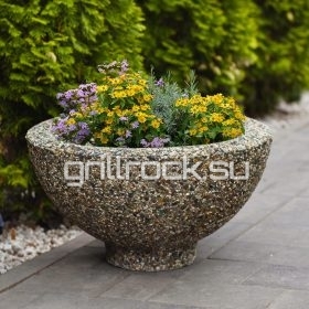 Вазон-цветник парковый бетонный уличный "Лотос"— купить